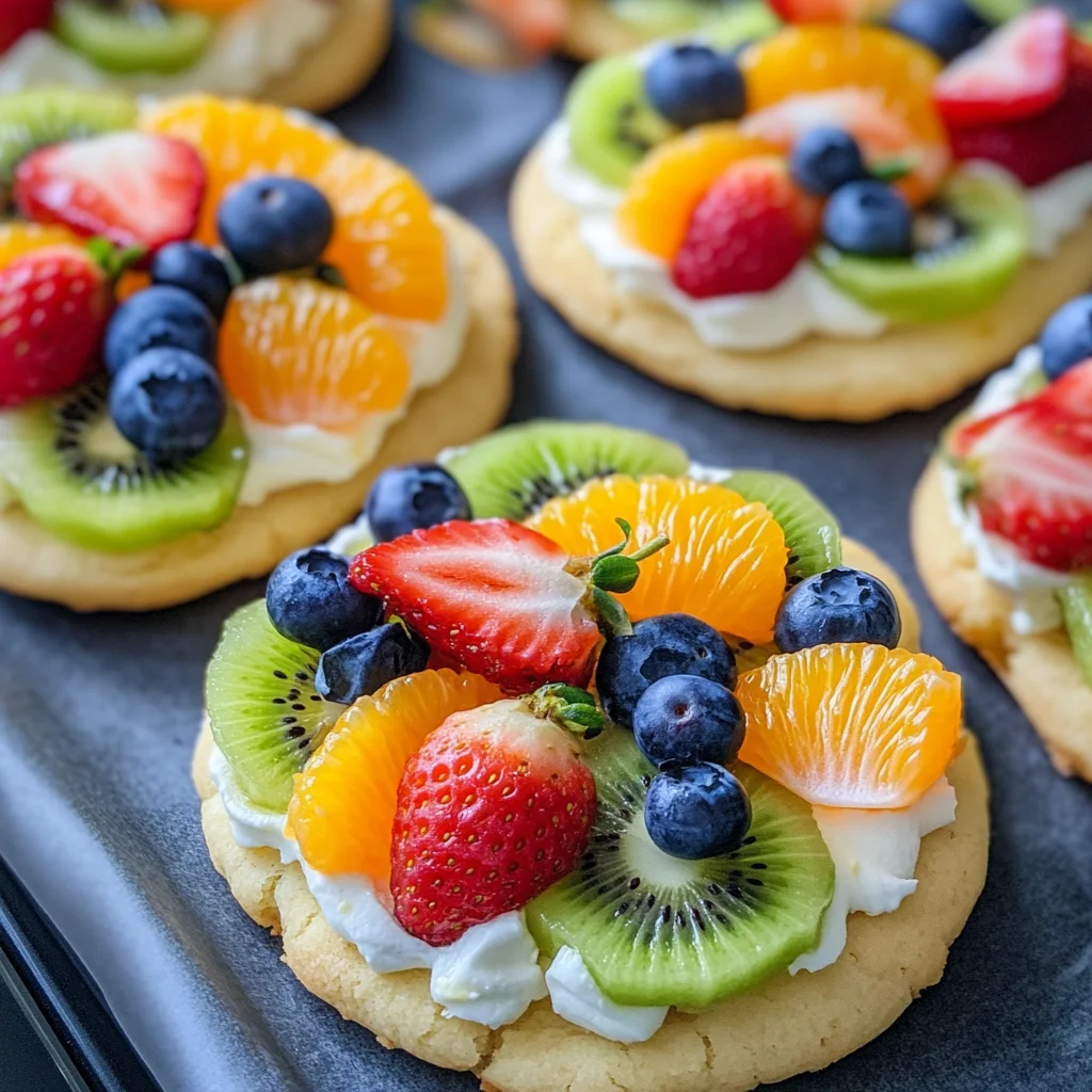 Fruit Pizza Cookies - low sugar cooking