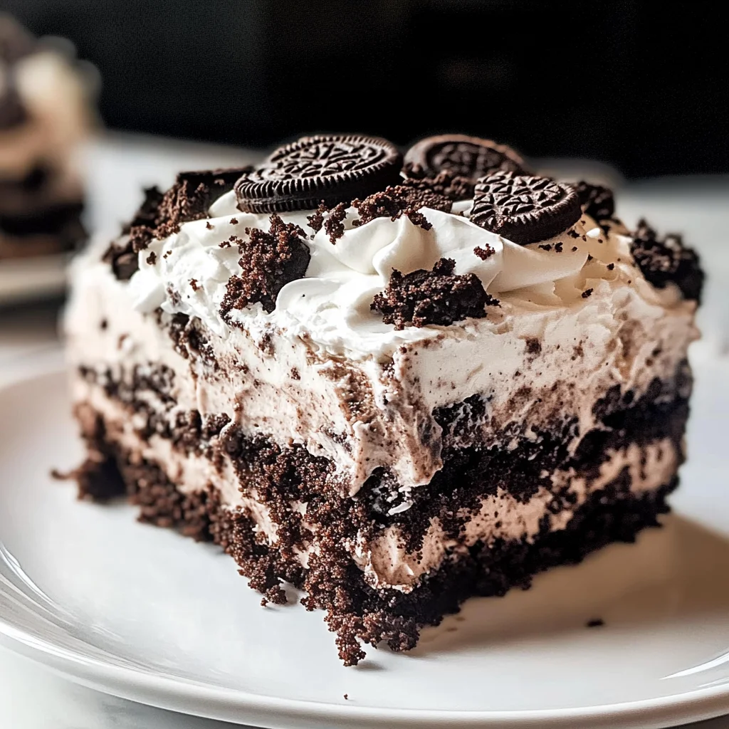 Oreo Poke Cake - low sugar cooking
