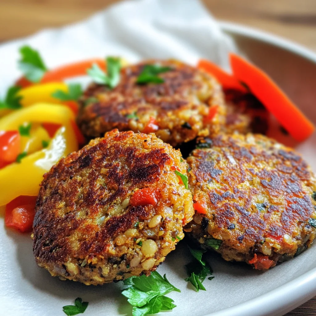 Spicy Vegan Lentil Cakes - low sugar cooking