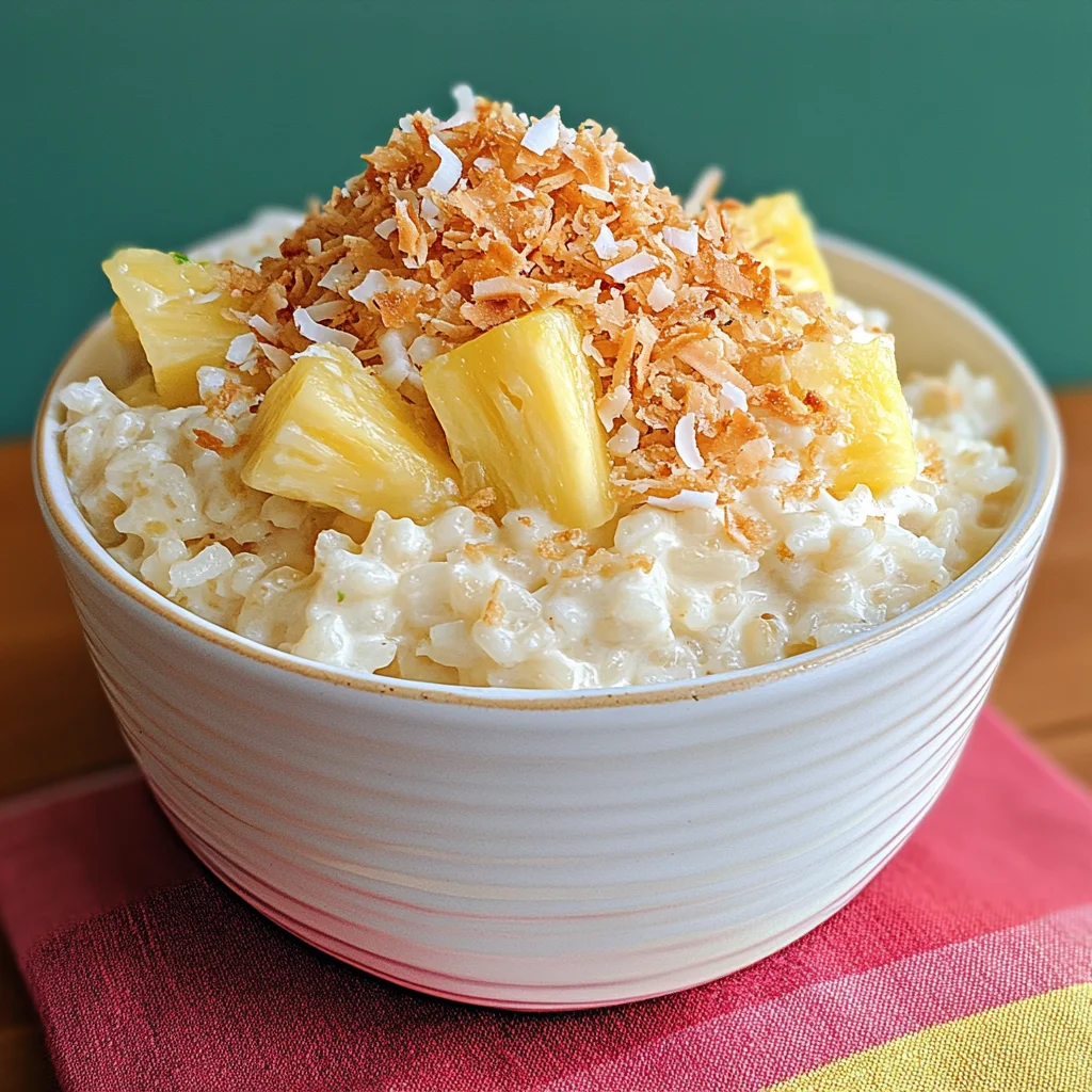 Hawaiian Rice Pudding {aka Rice Hawaiian} - low sugar cooking